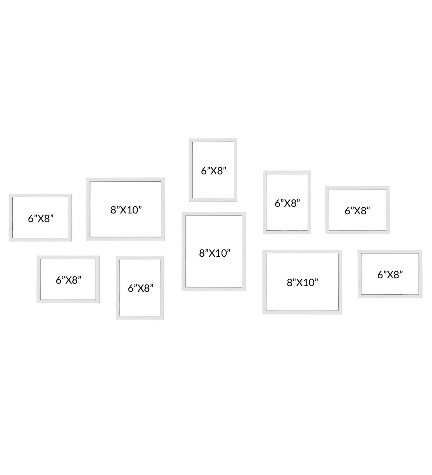 Buy Set of 10 3D Collage Photo Frames at best price in India