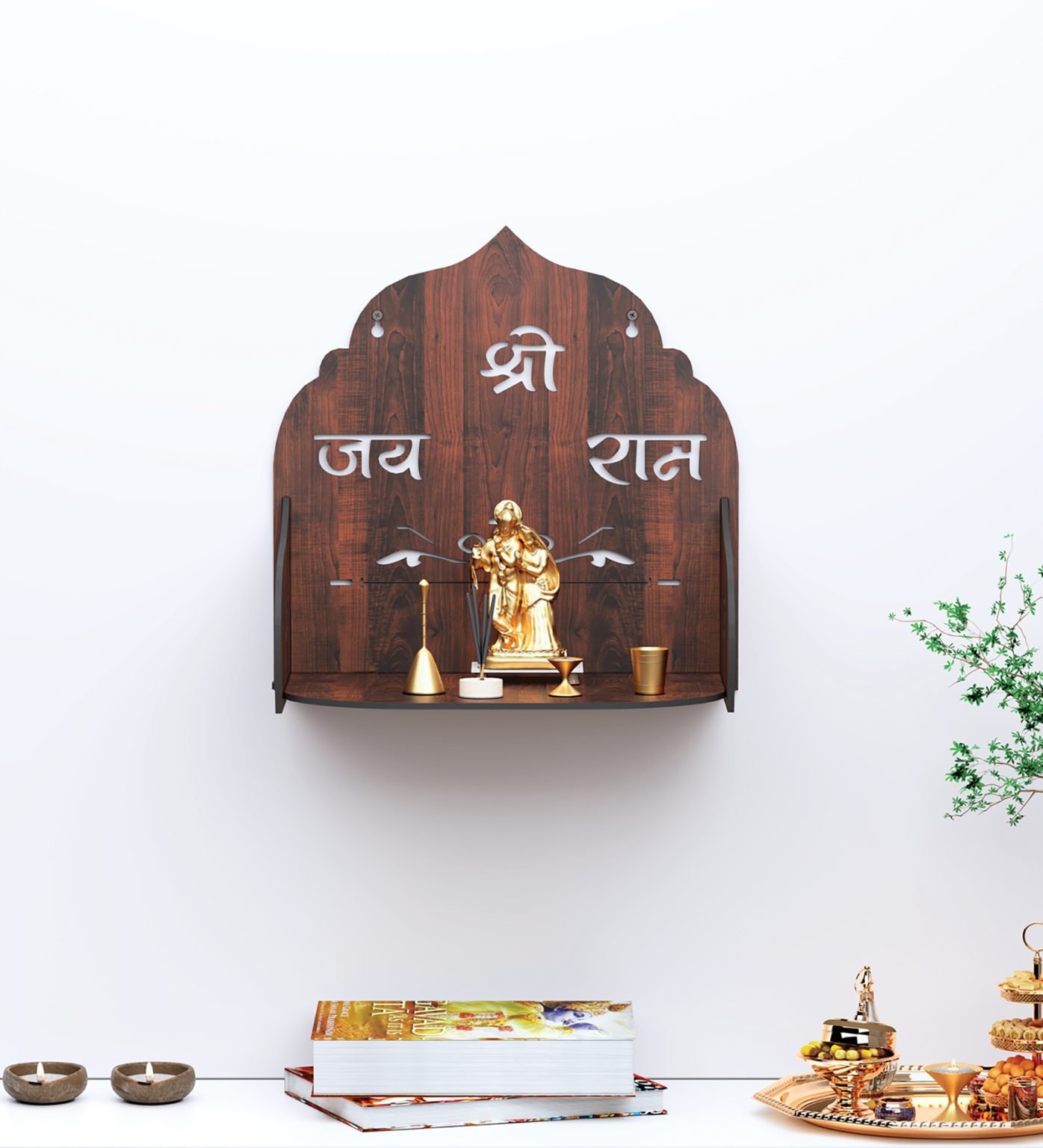 Buy RANDOM Beautiful Wooden Pooja Stand for Home Pooja Mandir at best ...